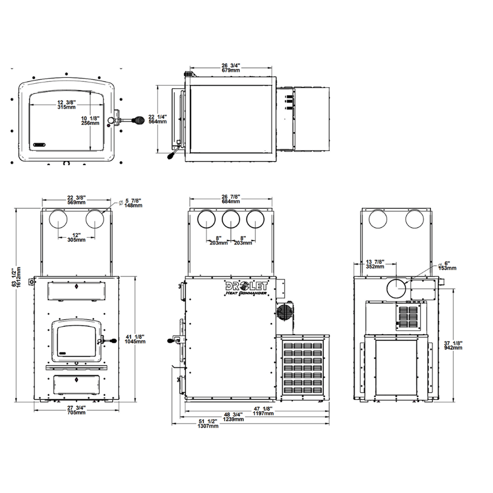 Drolet Heat Commander II Wood Furnace - DF02003 | Fyre Direct