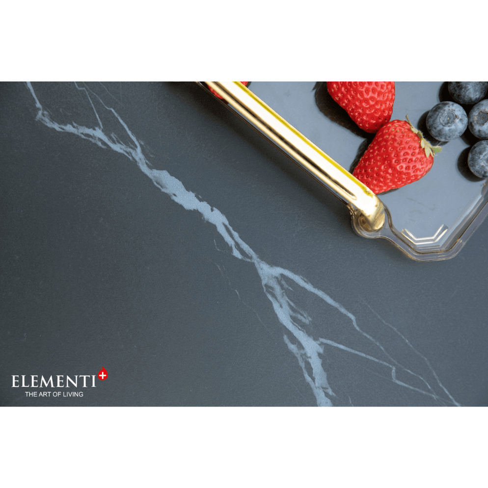 Elementi Plus Sofia Marble Porcelain Fire Table Black — Fyre Direct