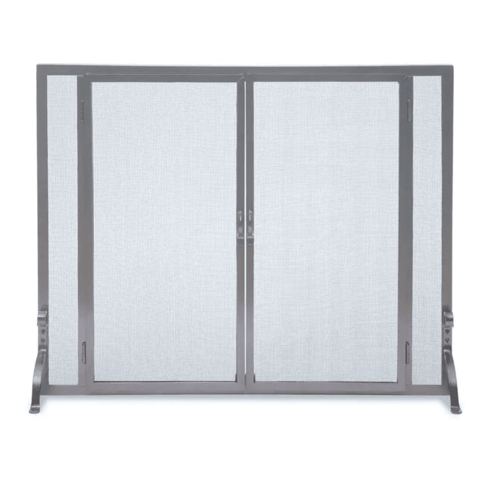 Pilgrim 39 Inch Flat Firescreen with Full Height Doors — Fyre Direct
