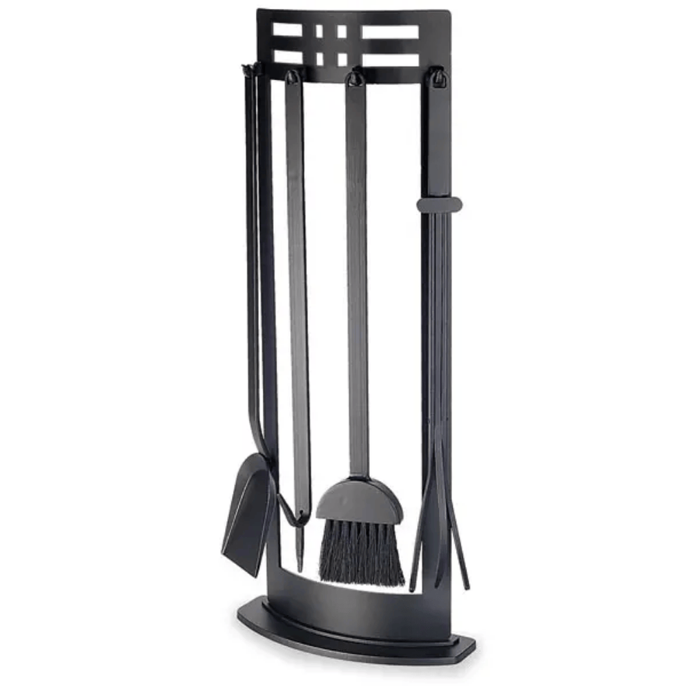 Pilgrim Matte Black Portfolio Fireplace Tool Set — Fyre Direct