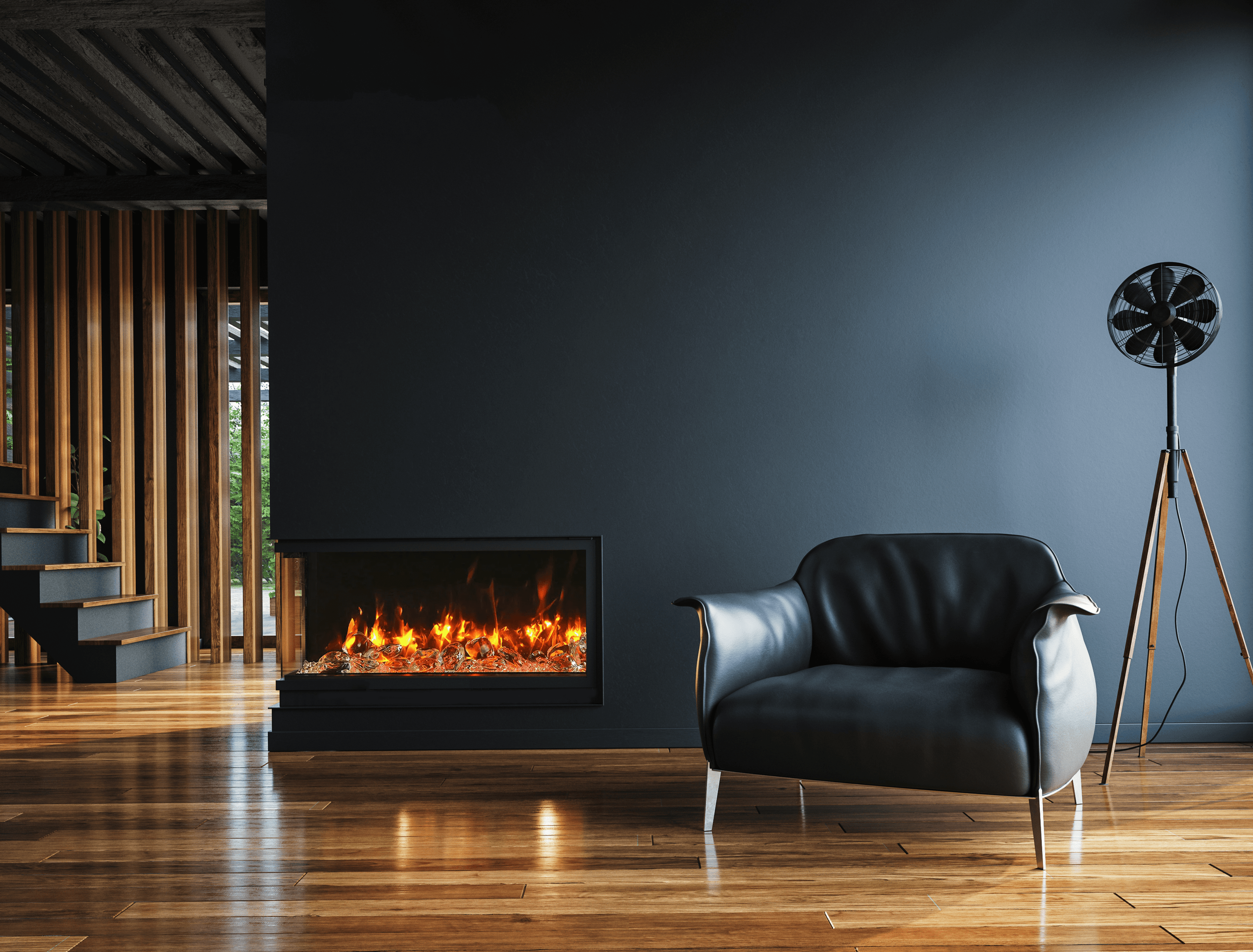 Remii BAY-SLIM 3 Sided Smart Electric Fireplace — Fyre Direct